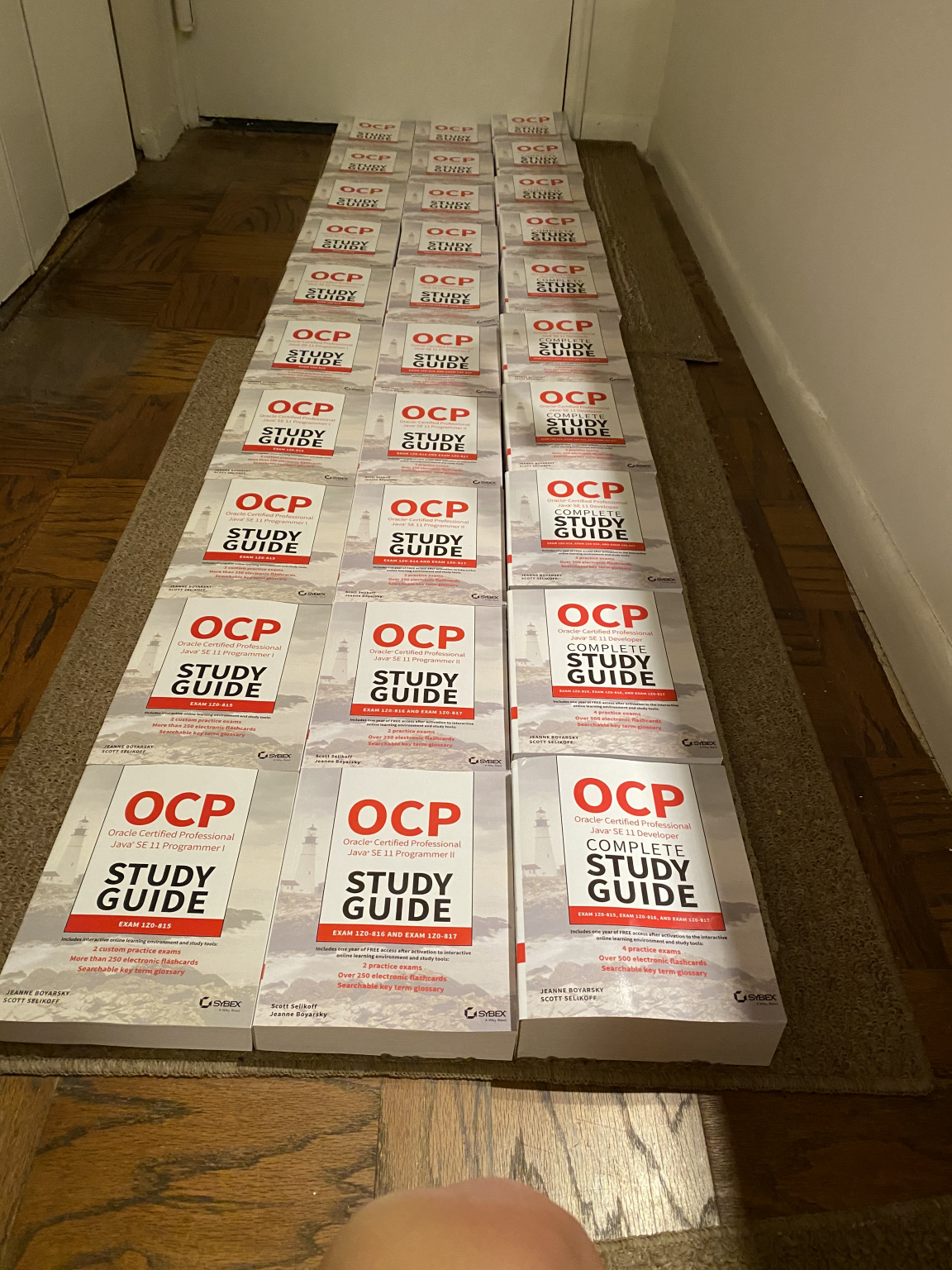 OCP Java 11 Book(s) pictures! | Down Home Country Coding With Scott Selikoff and Jeanne Boyarsky